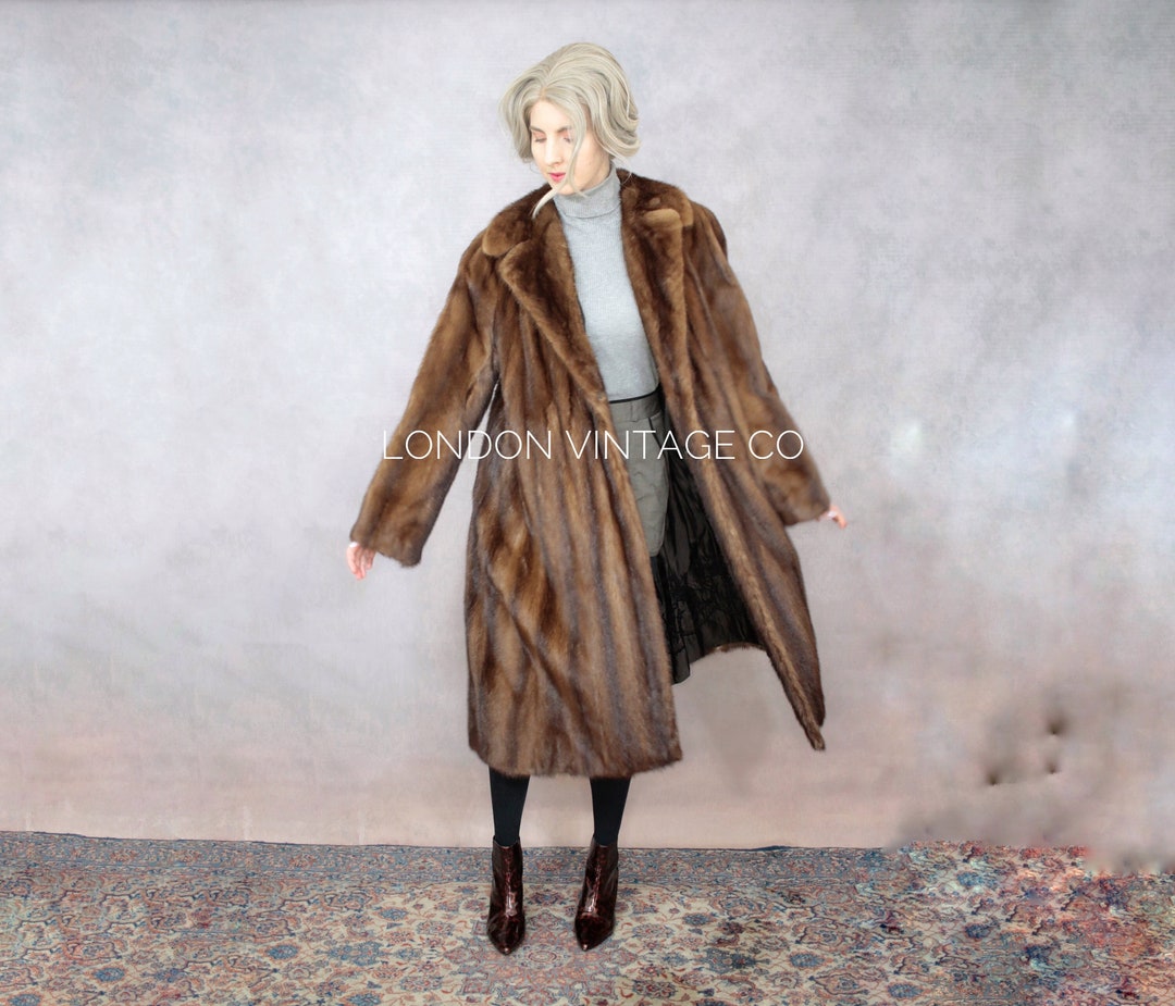 Size M | Vintage Dark Brown Mink Fur Coat {vintage Mink Fur/real Mink ...