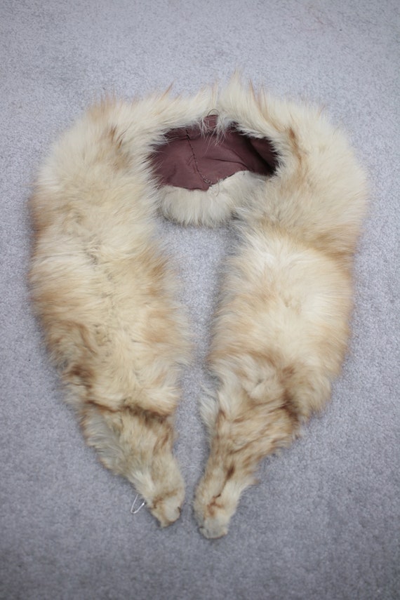1960s-1970s peach fox fur collar {Vintage fox fur/rea… - Gem