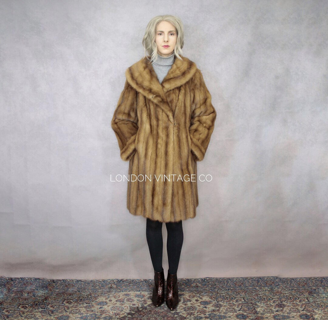 Size S | Vintage Brown Mink Fur Coat {real Mink Fur/vintage Mink Fur ...