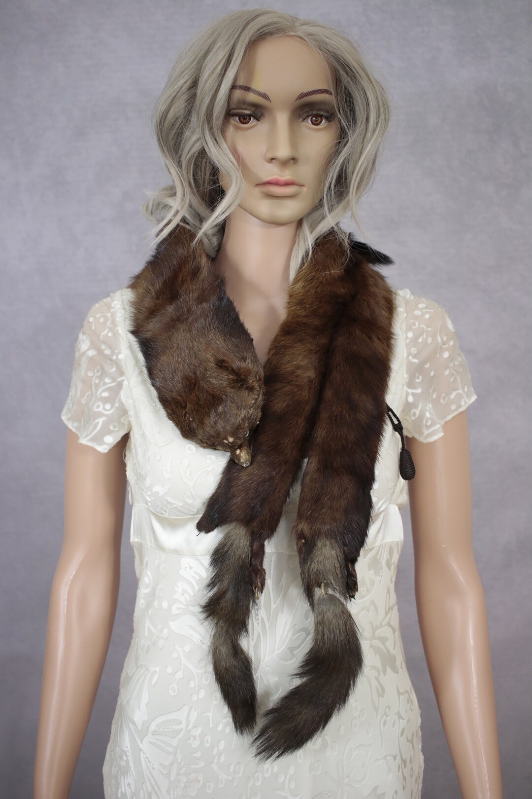 1930s-1940s Marten Fur Stole With Taxidermy {vintage Fur/real Fur/fur ...
