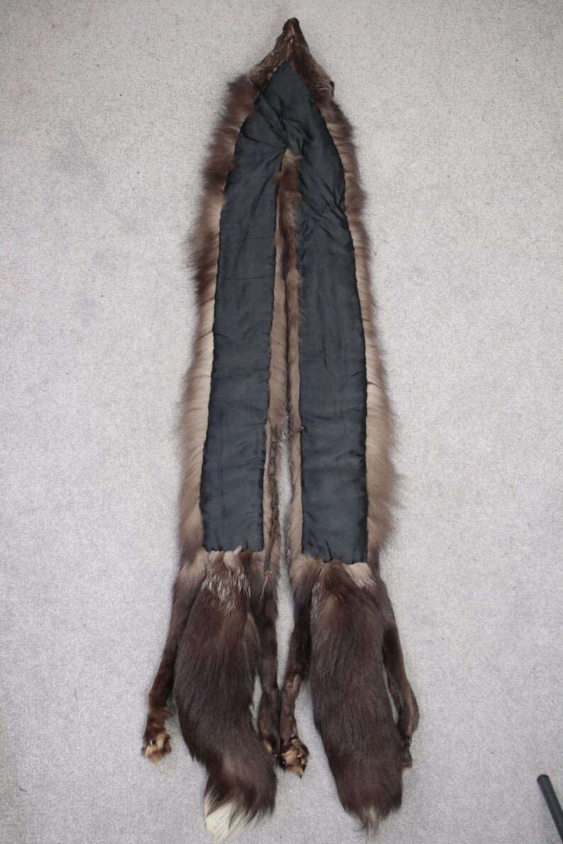 1930s-1940s silver fox taxidermy stole Vintage fox fur/real | Etsy