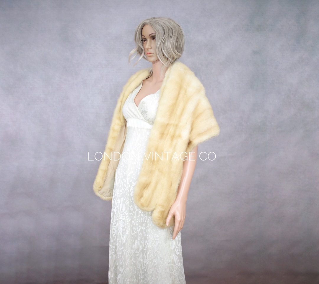 Vintage 50s-60s Mink Fur Wrap vintage Mink Fur/real Mink Fur/mink Cape ...