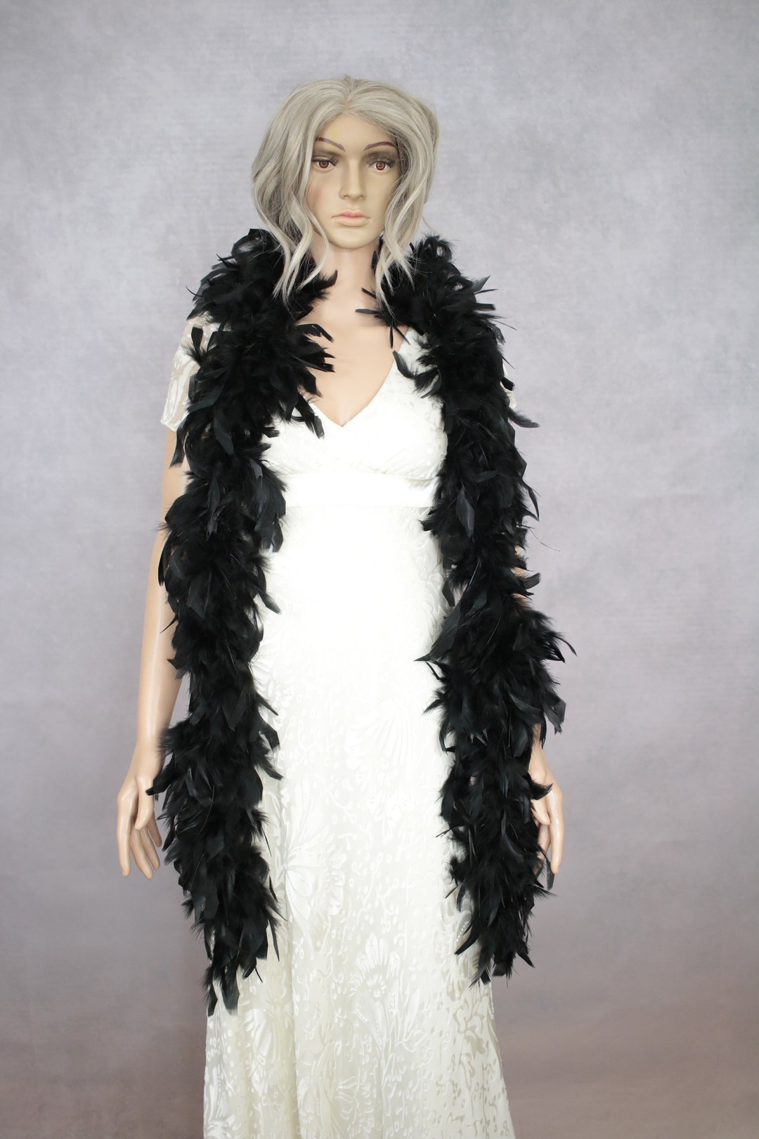 Vintage Black Feather Boa | Vintage Stole/vintage Scarf/vintage Boa ...