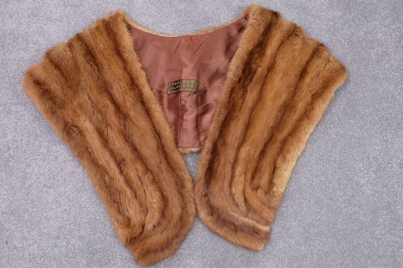 1940s-1950s Mink Fur Stole vintage Mink Fur/real Fur/mink Fur - Etsy