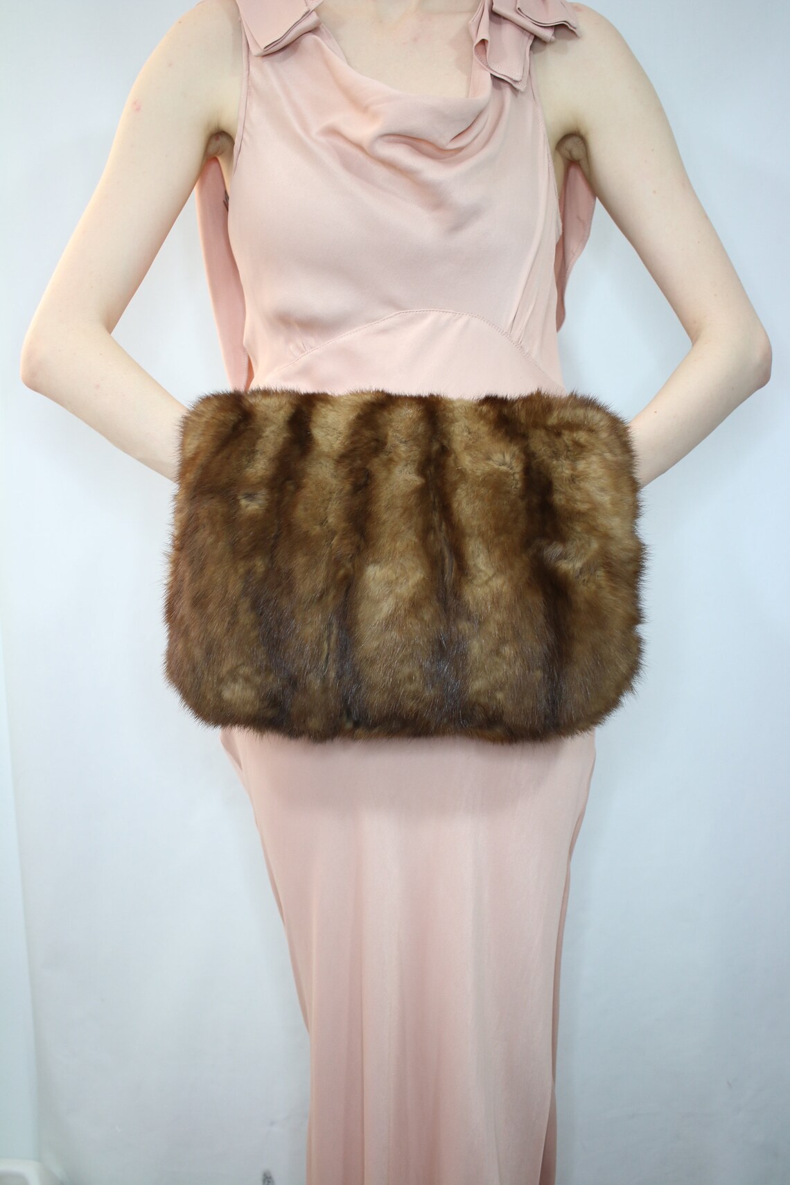 1940s-1950s sable fur muff Real fur muff/fur hand warmer/fur | Etsy