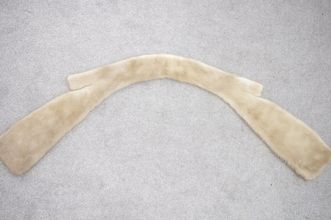 1950s-1960s Blonde Mink Fur Collar {vintage Mink Fur/real Mink Fur/mink ...