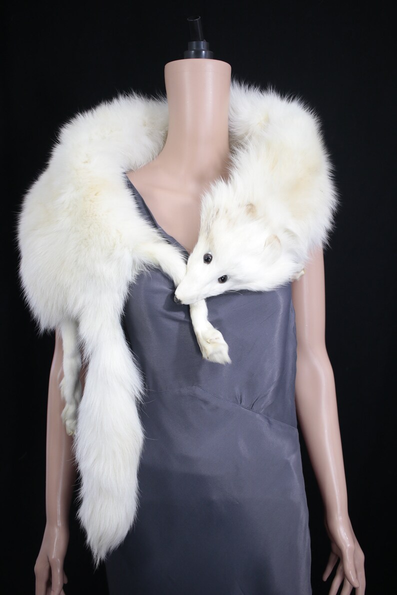 1950s White Fox Fur Stole vintage Fox Fur/real Fox Fur/arctic | Etsy UK