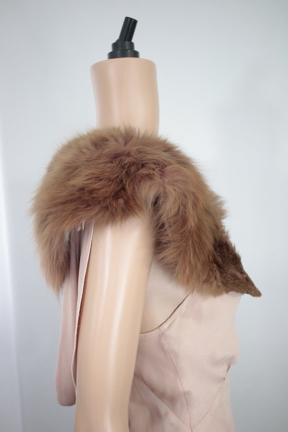 1930s-1940s burgundy fox fur collar {Vintage fox fur/… - Gem
