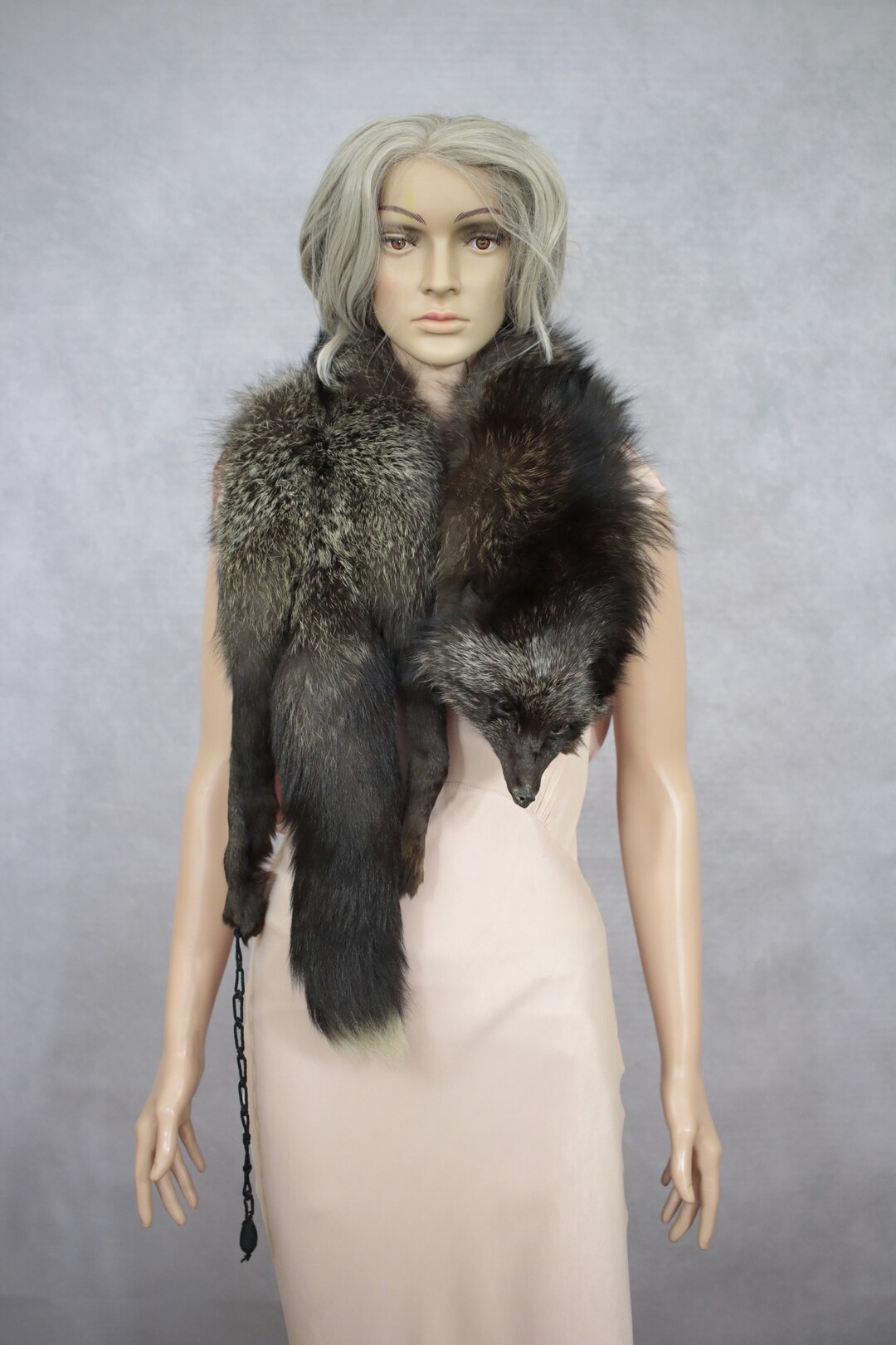 1940s Silver Fox Taxidermy Stole vintage Fox Fur/real Fox Fur/fox Fur ...