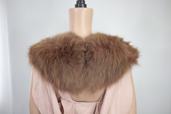 1930s-1940s burgundy fox fur collar {Vintage fox fur/… - Gem