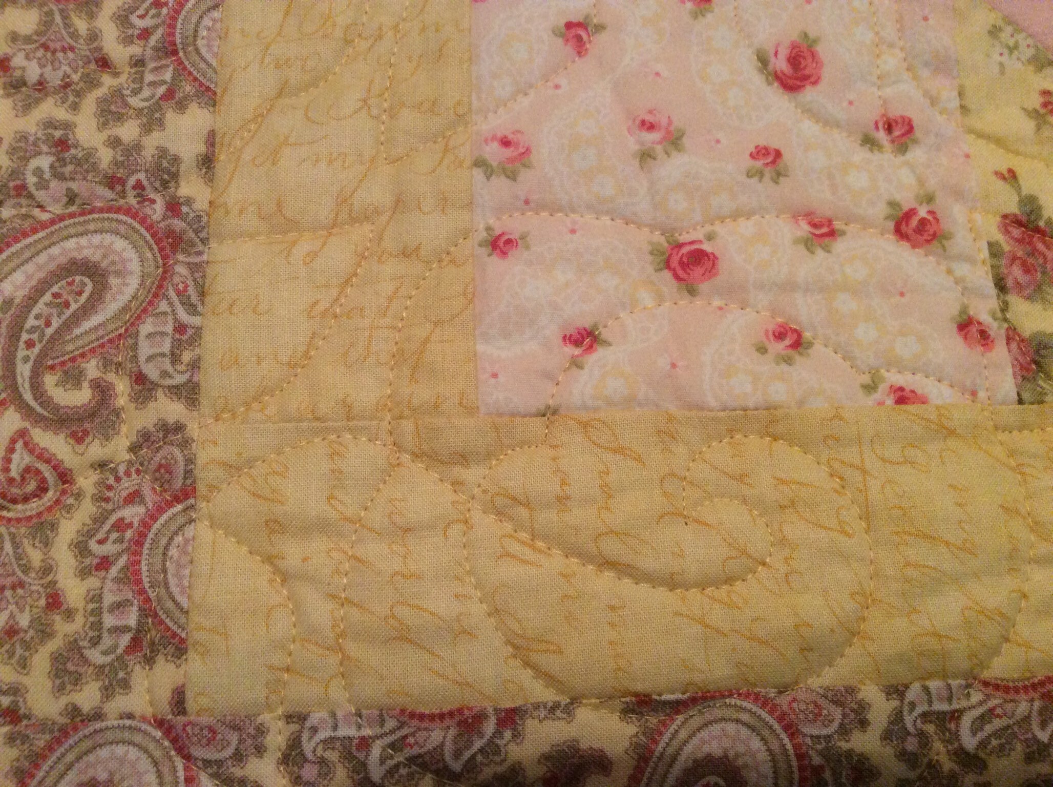 Country Cottage Pink/yellow Flower Quilt. Wedding Quilt. - Etsy