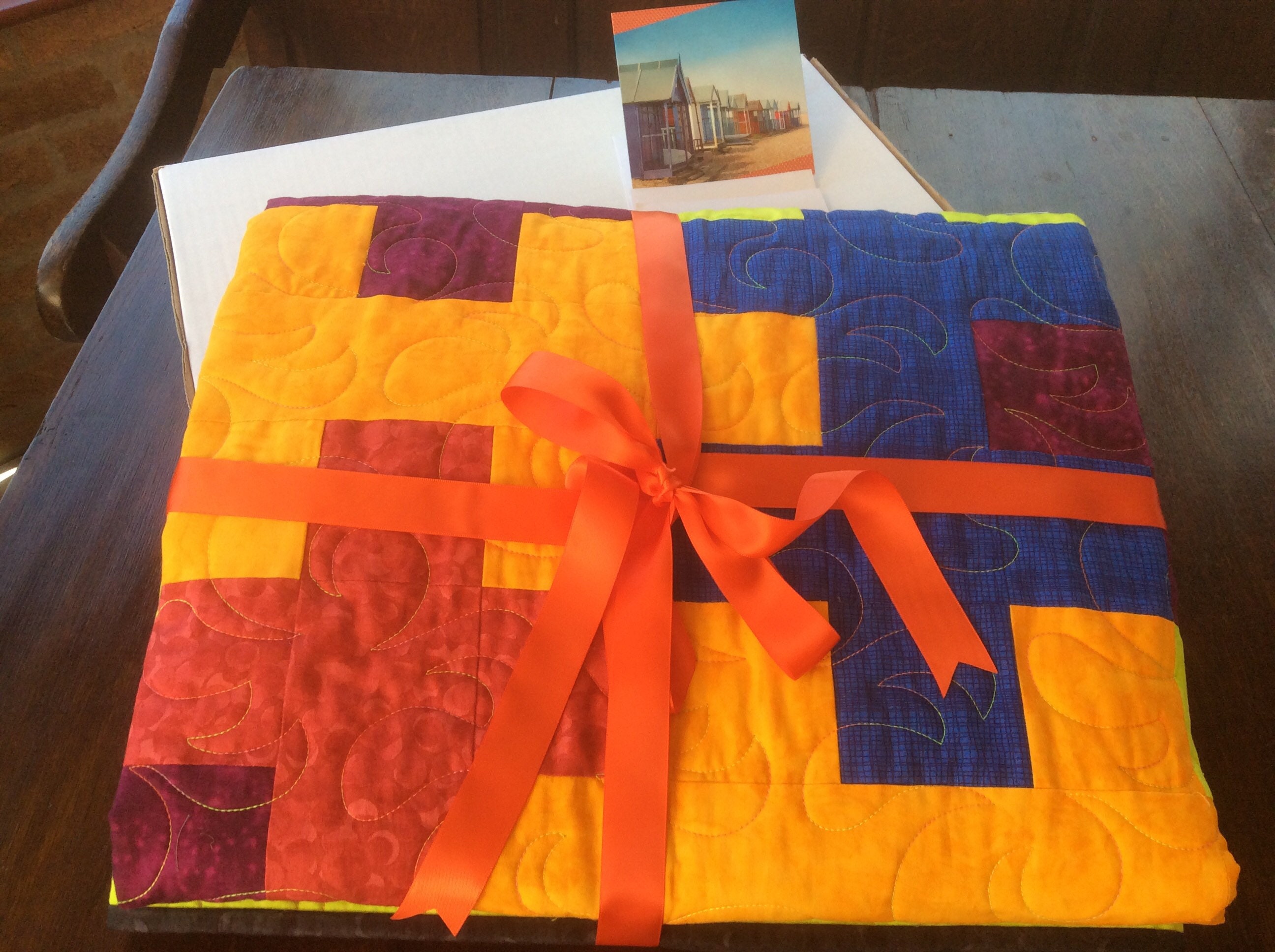 Jigsaw Quilt.Patchwork Quilt.Handmade Bright Quilt.Jig Saw | Etsy