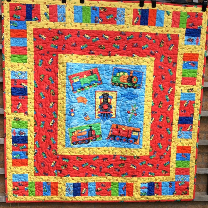 Train Quilt - Etsy