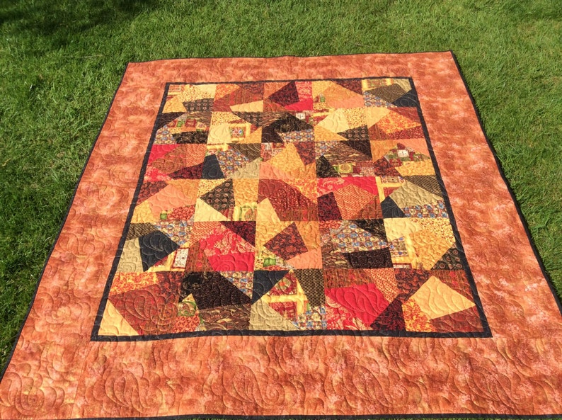 Modern Crazy Patchwork Quilt.stack N Whack - Etsy