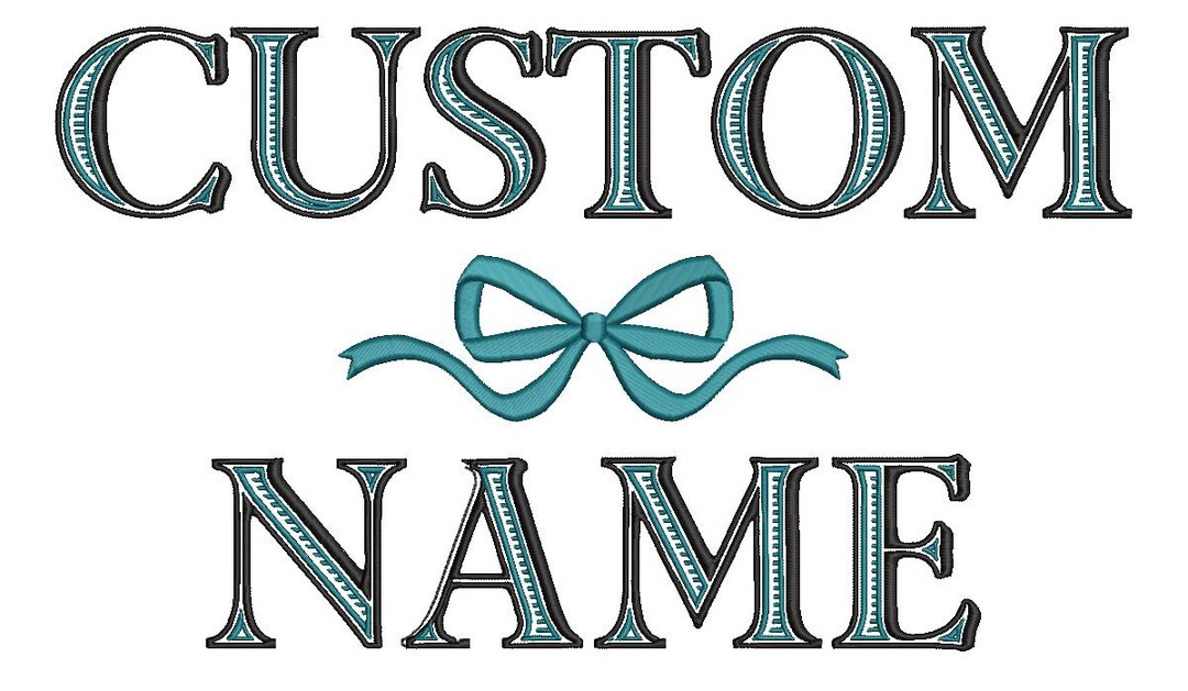 Custom Name With a Bow- **PNG** - Etsy