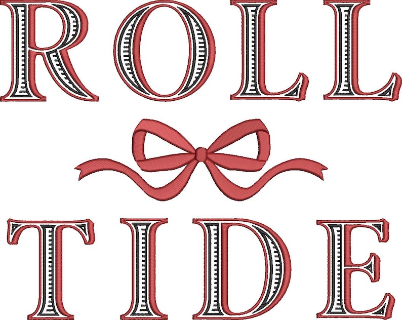 Roll Tide With a Bow **PNG** - Etsy
