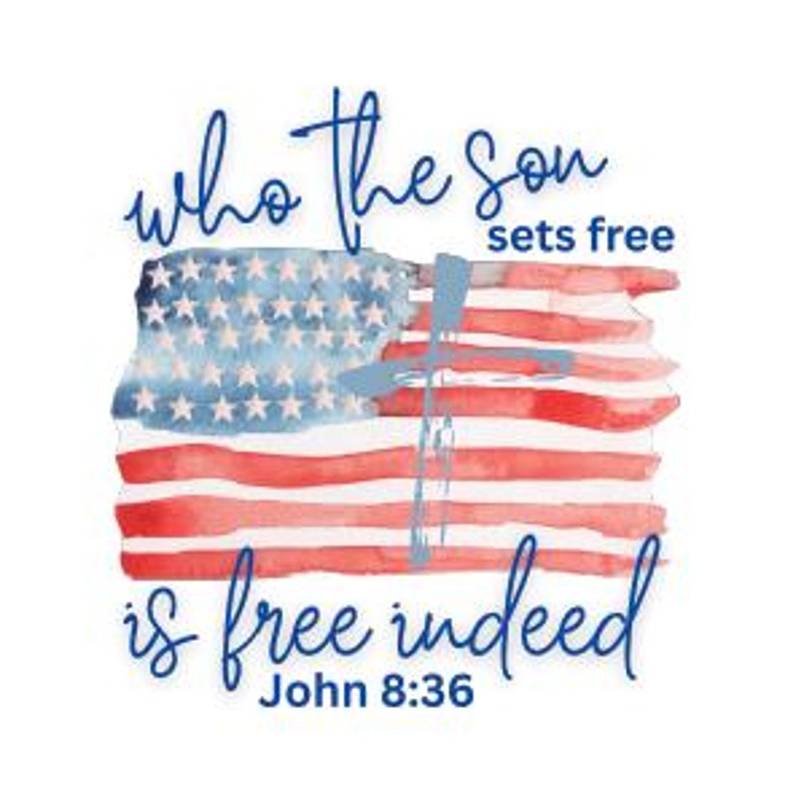 Christian American Flag PNG: Bible Verse Sublimation Design (digital ...