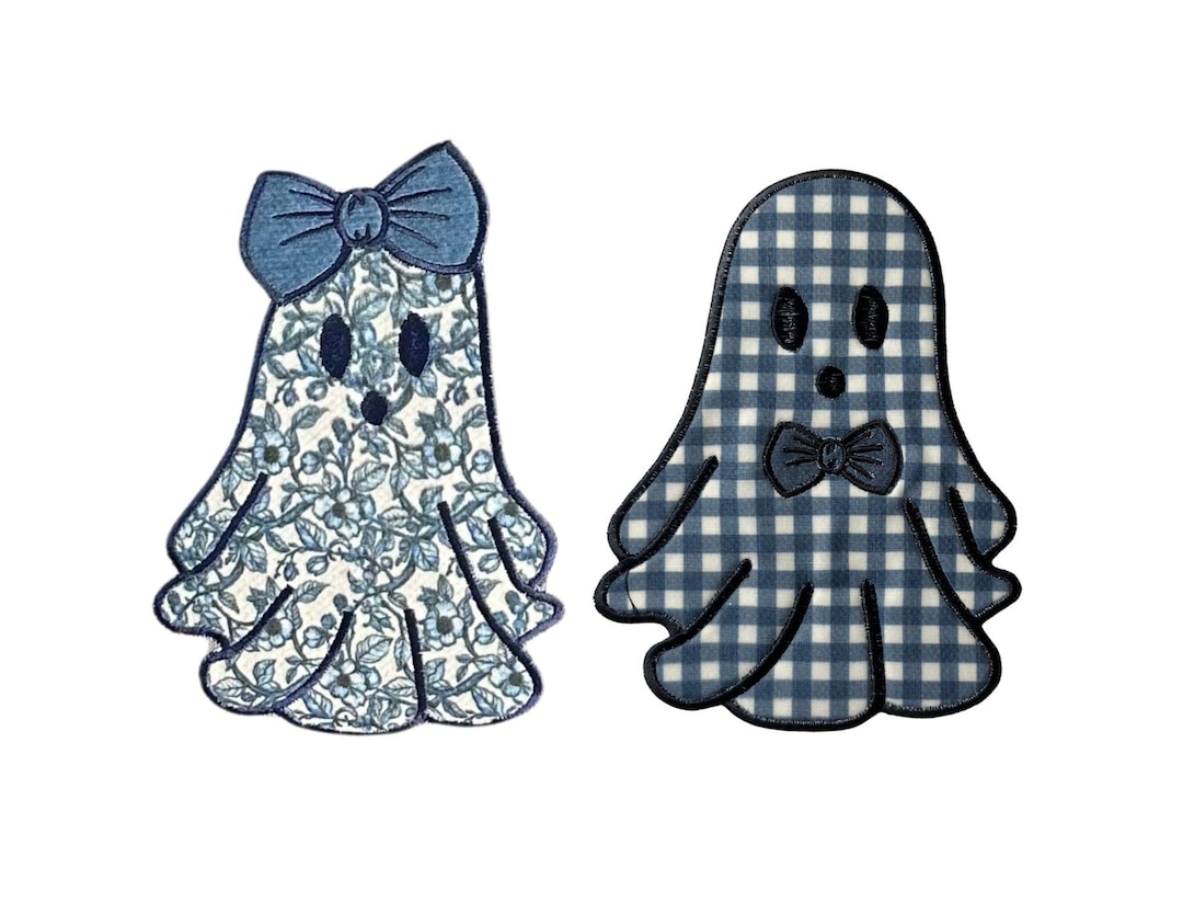Boy & Girl Ghost Embroidery Design Bundle | Cute Halloween Applique ...