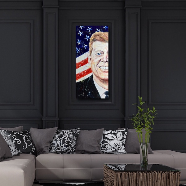 John F Kennedy Painting - Etsy