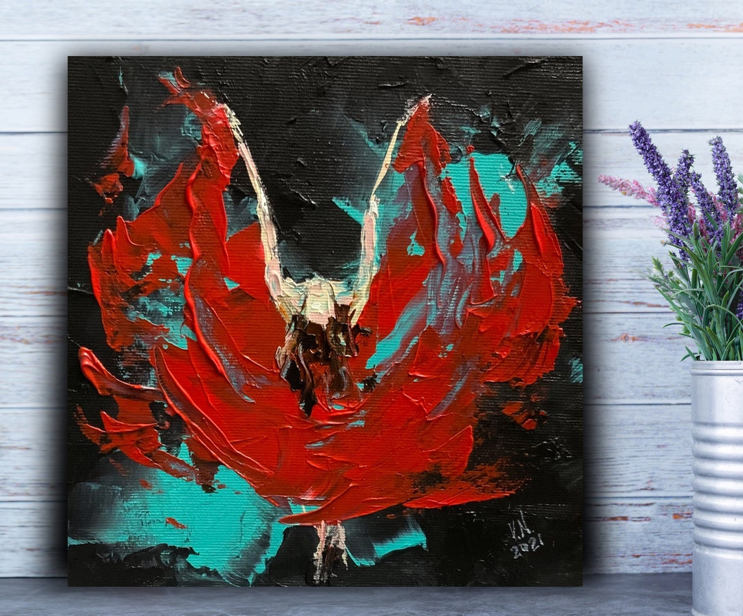 Flamenco Dancing Woman Small Oil Painting Spanish Dance Abstract ...