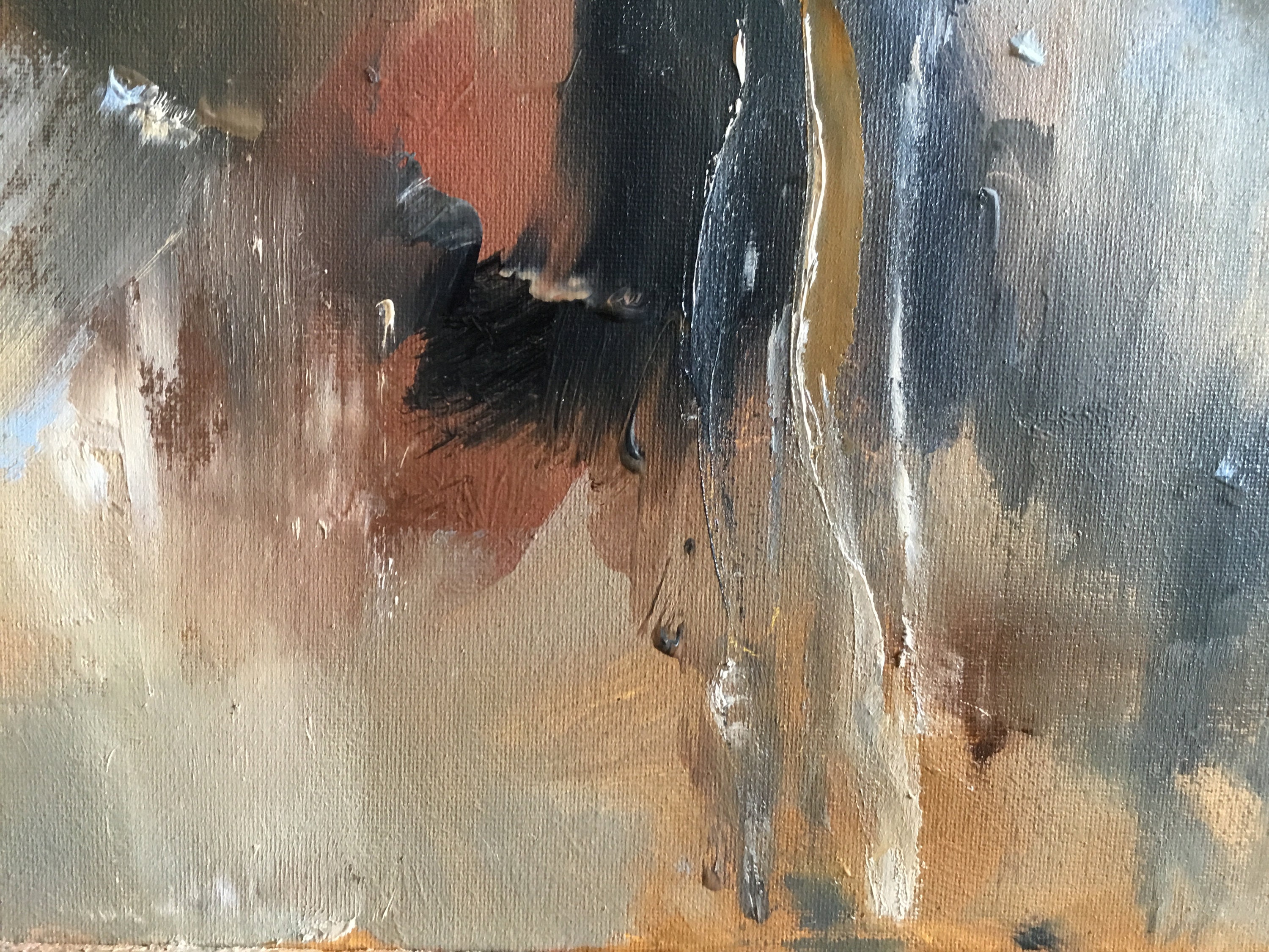 Dancing Ballerina Abstract Painting Wall Art Canvas Small Oil Artwork ...