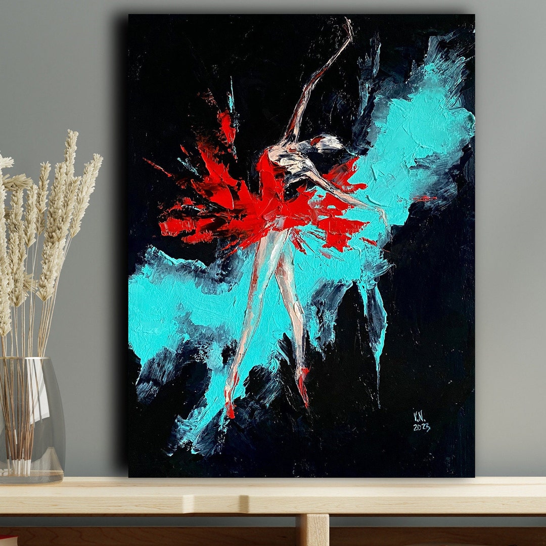 Dancing Female Figure Oil Miniature Dance Small Painting - Etsy