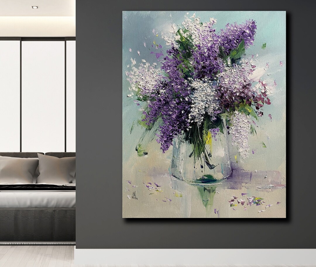 Lilac Custom Painting Spring Bouquet Commission Art Still Life to Order ...