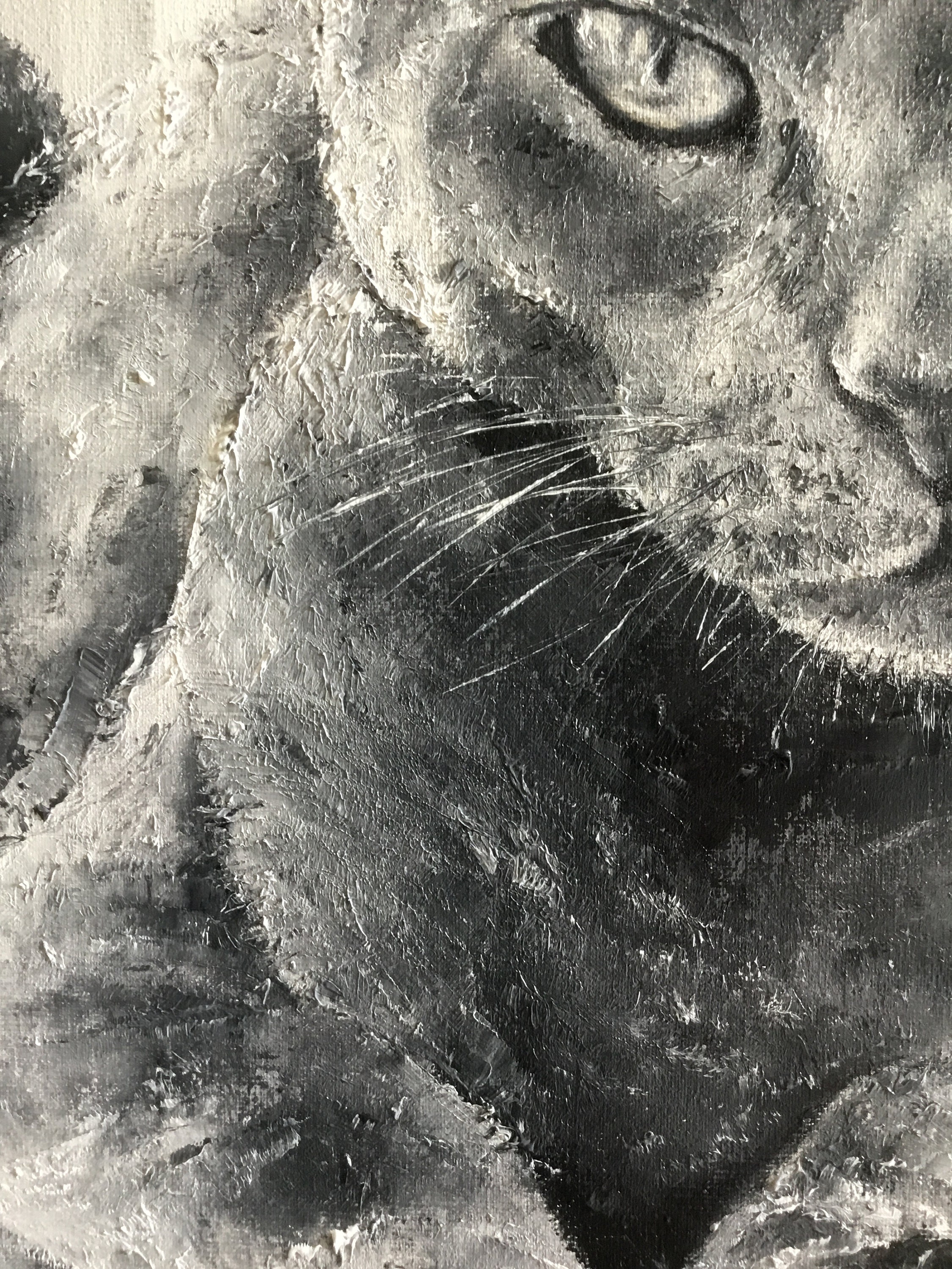 Cat painting realistic Pet painting Oil Art portrait from | Etsy