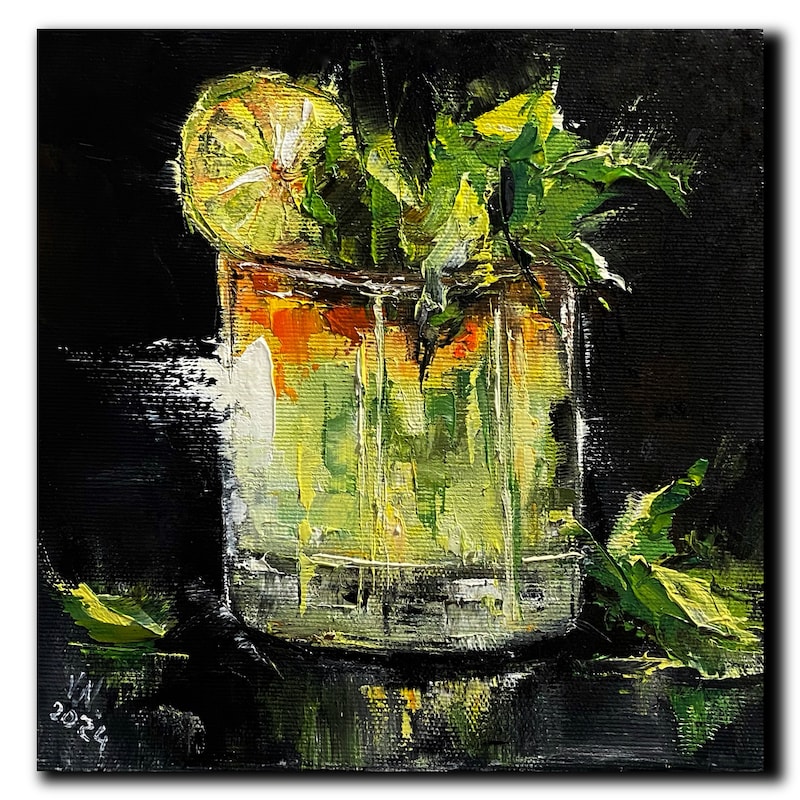 Cocktail Painting - Etsy