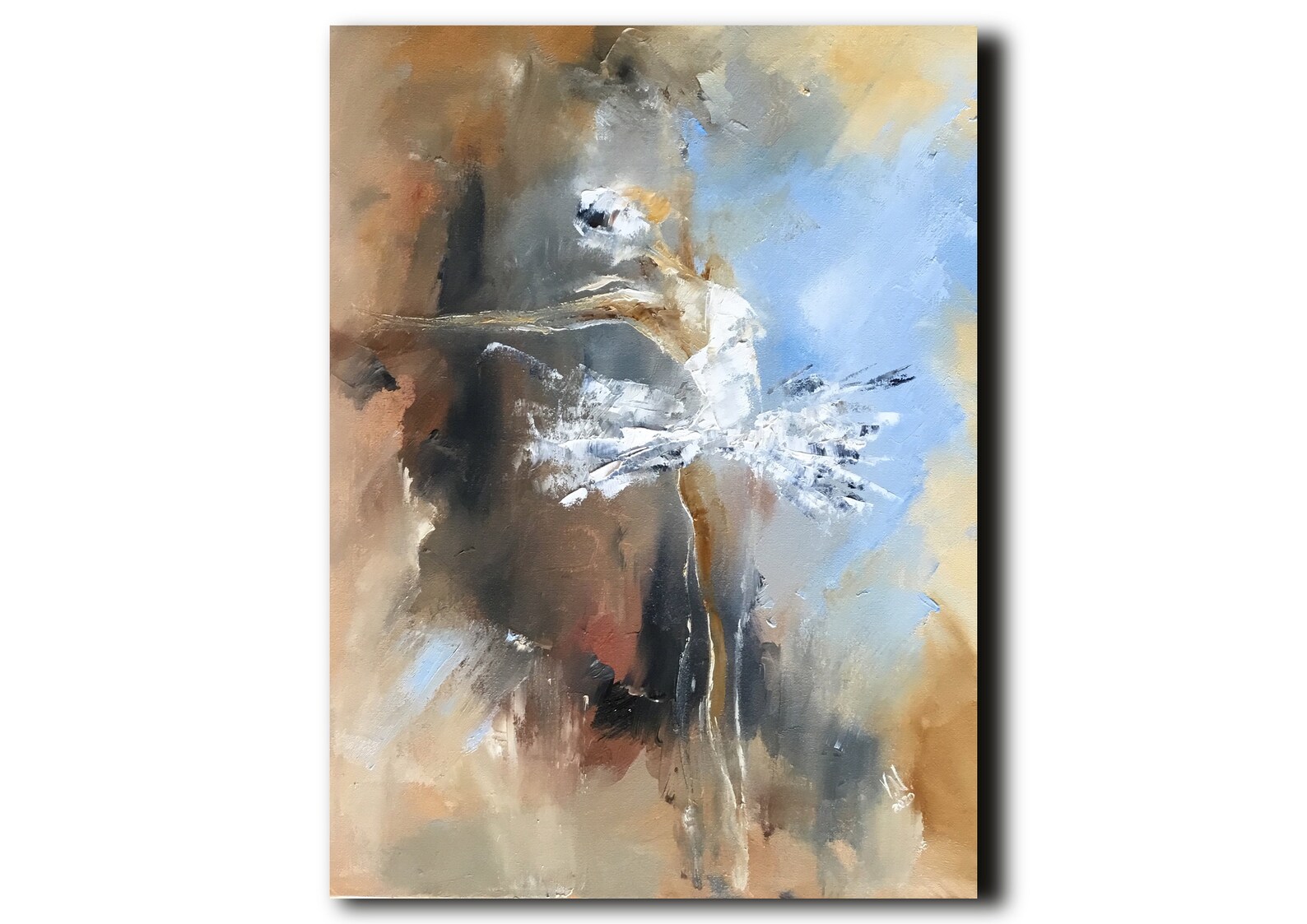Dancing ballerina Abstract painting Wall art canvas Small oil | Etsy