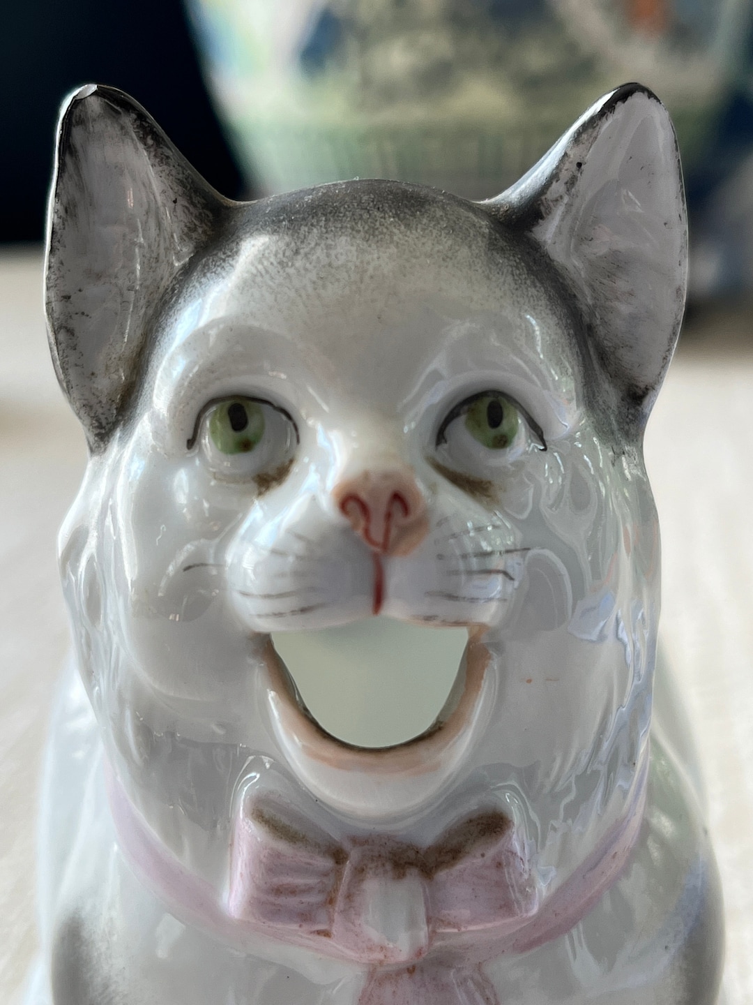 Antique Schafer & Vater Porcelain Figural Kitty Cat Creamer Pitcher ...