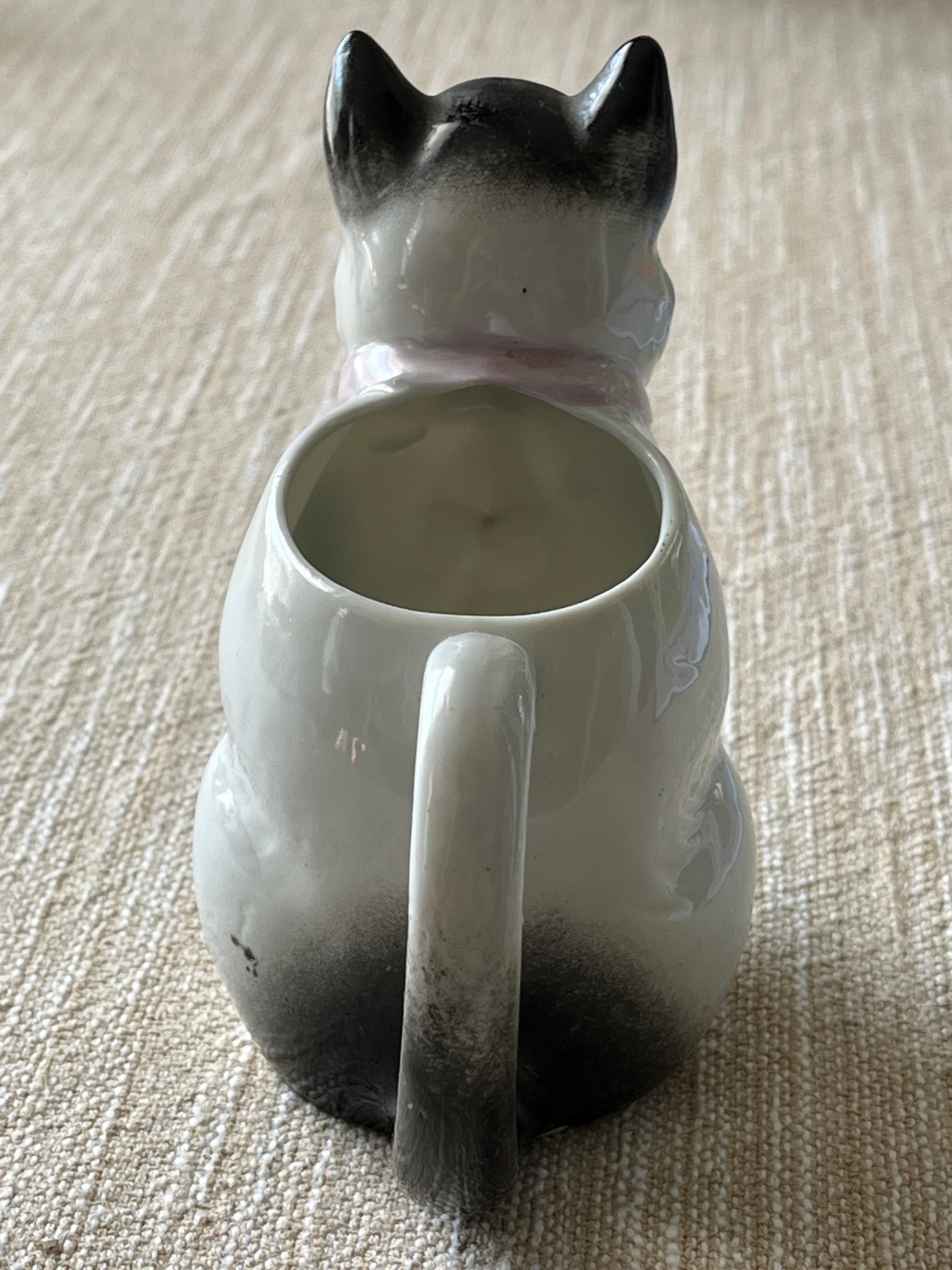 Antique Schafer & Vater Porcelain Figural Kitty Cat Creamer Pitcher ...