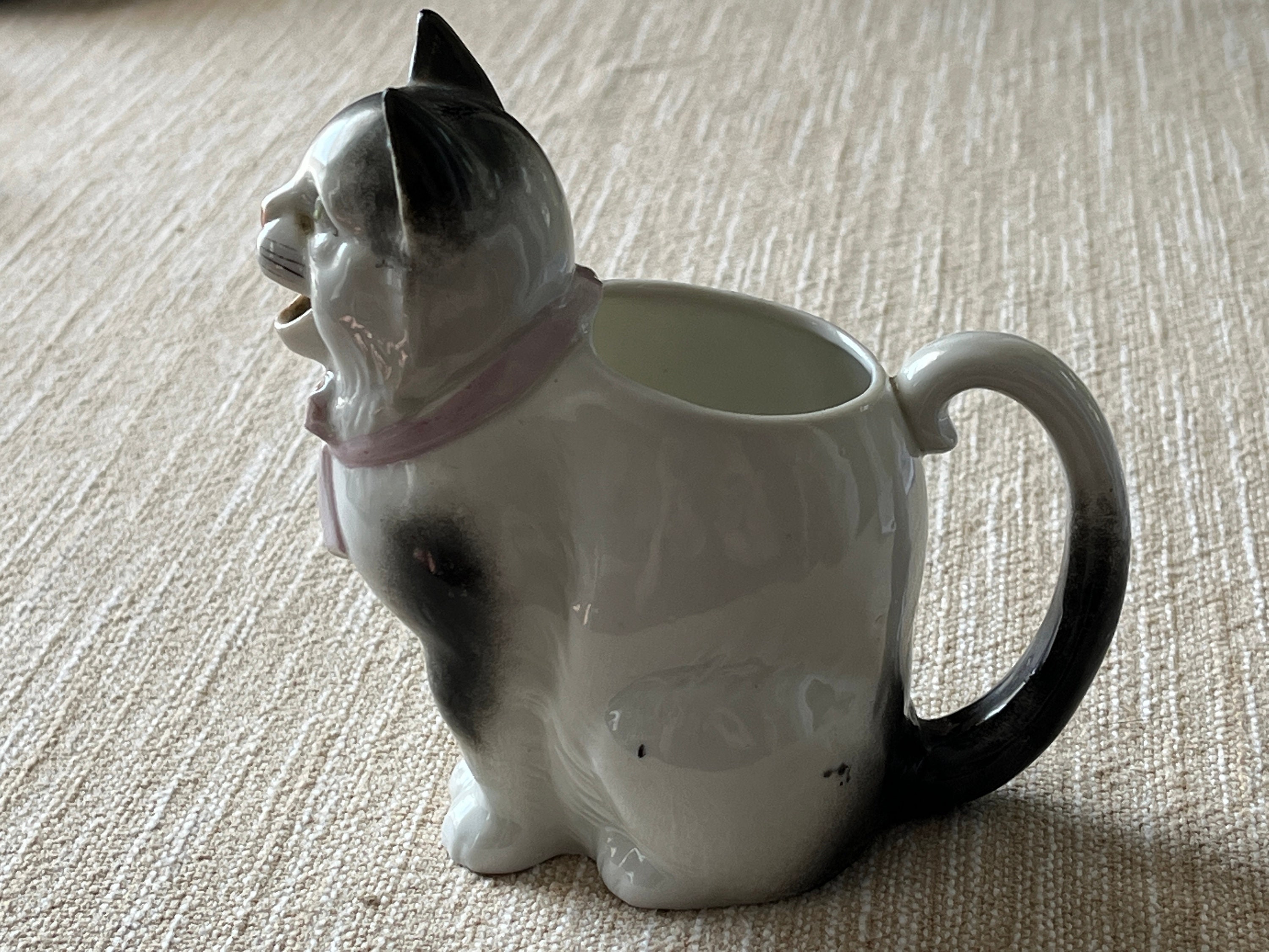Antique Schafer & Vater Porcelain Figural Kitty Cat Creamer Pitcher ...