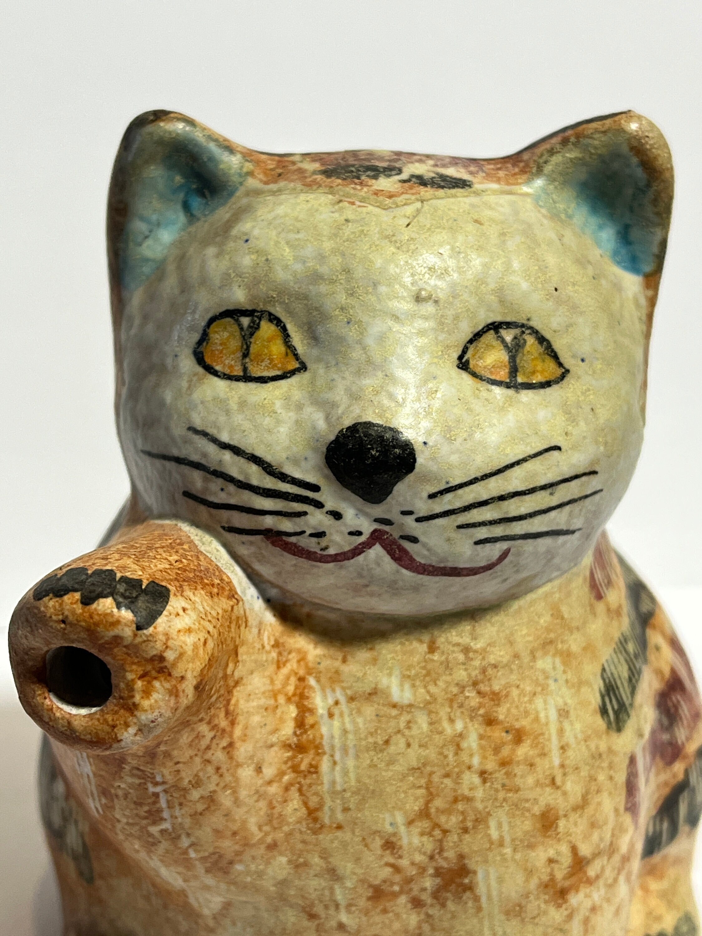 Vintage Italian Calico Cat Hand Painted Clay Pottery Pitcher Creamer - Etsy