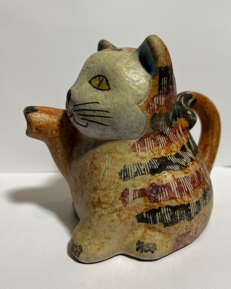 Vintage Italian Calico Cat Hand Painted Clay Pottery Pitcher Creamer - Etsy