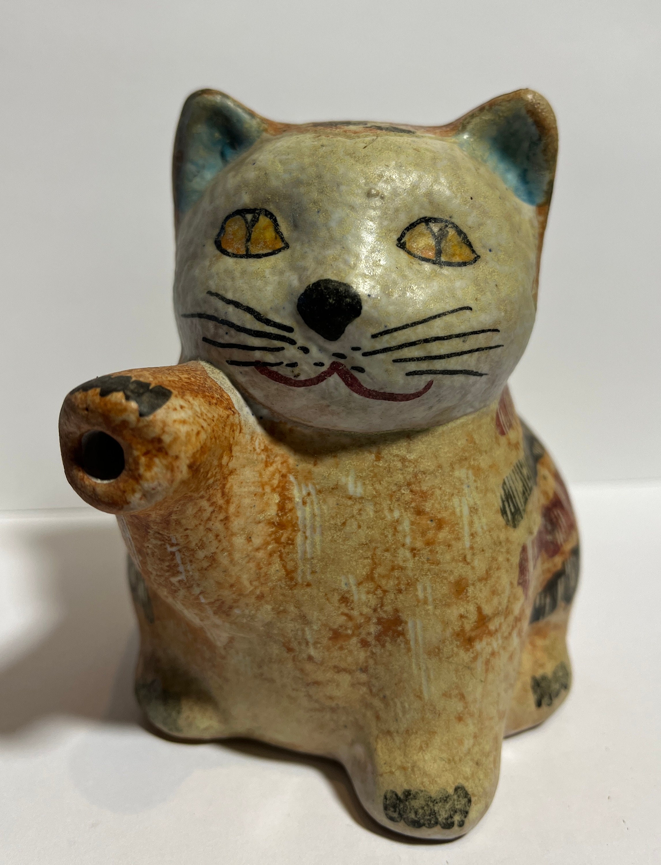 Vintage Italian Calico Cat Hand Painted Clay Pottery Pitcher Creamer - Etsy