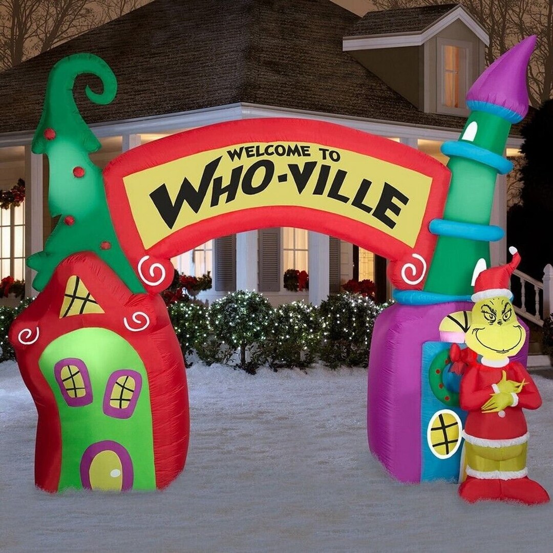 12ft Gemmy Airblown Dr. Seuss Grinch Whoville Archway Lighted - Etsy ...