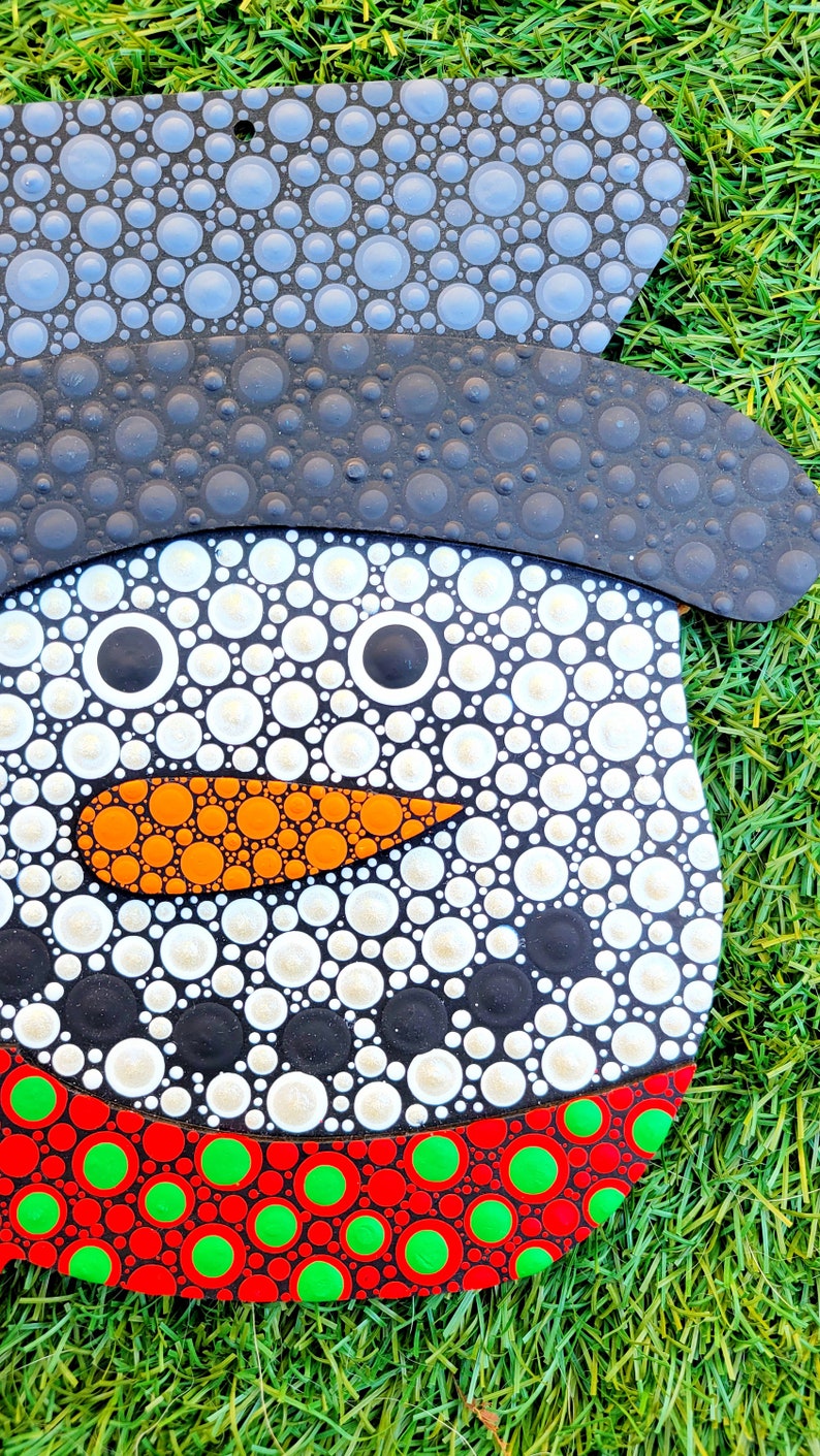 Frosty the Snowman Dot Art Wall Art Wall Hang Christmas Home - Etsy