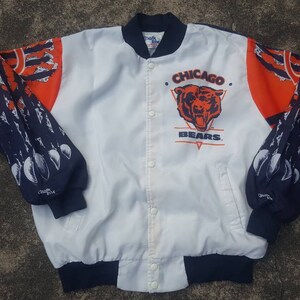 VTG Chalk Line Chicago Bears Fanimation Satin Varsity Jacket - Etsy
