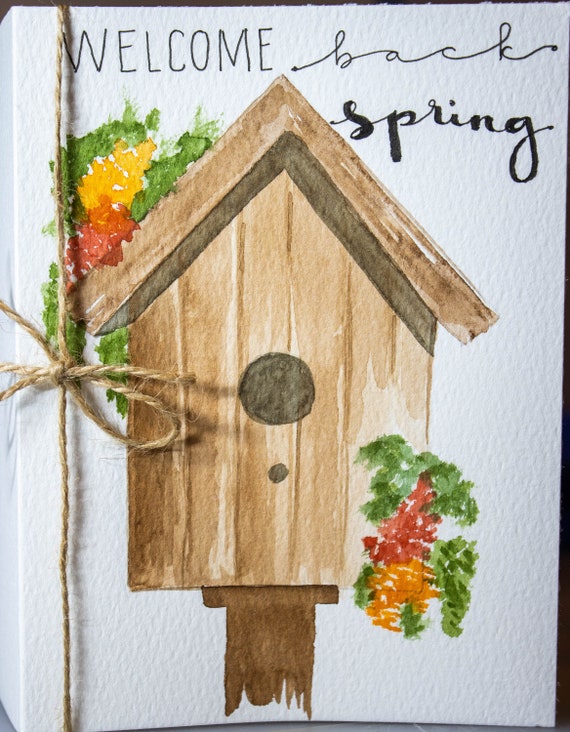 Bird House Welcome Back Spring | Etsy