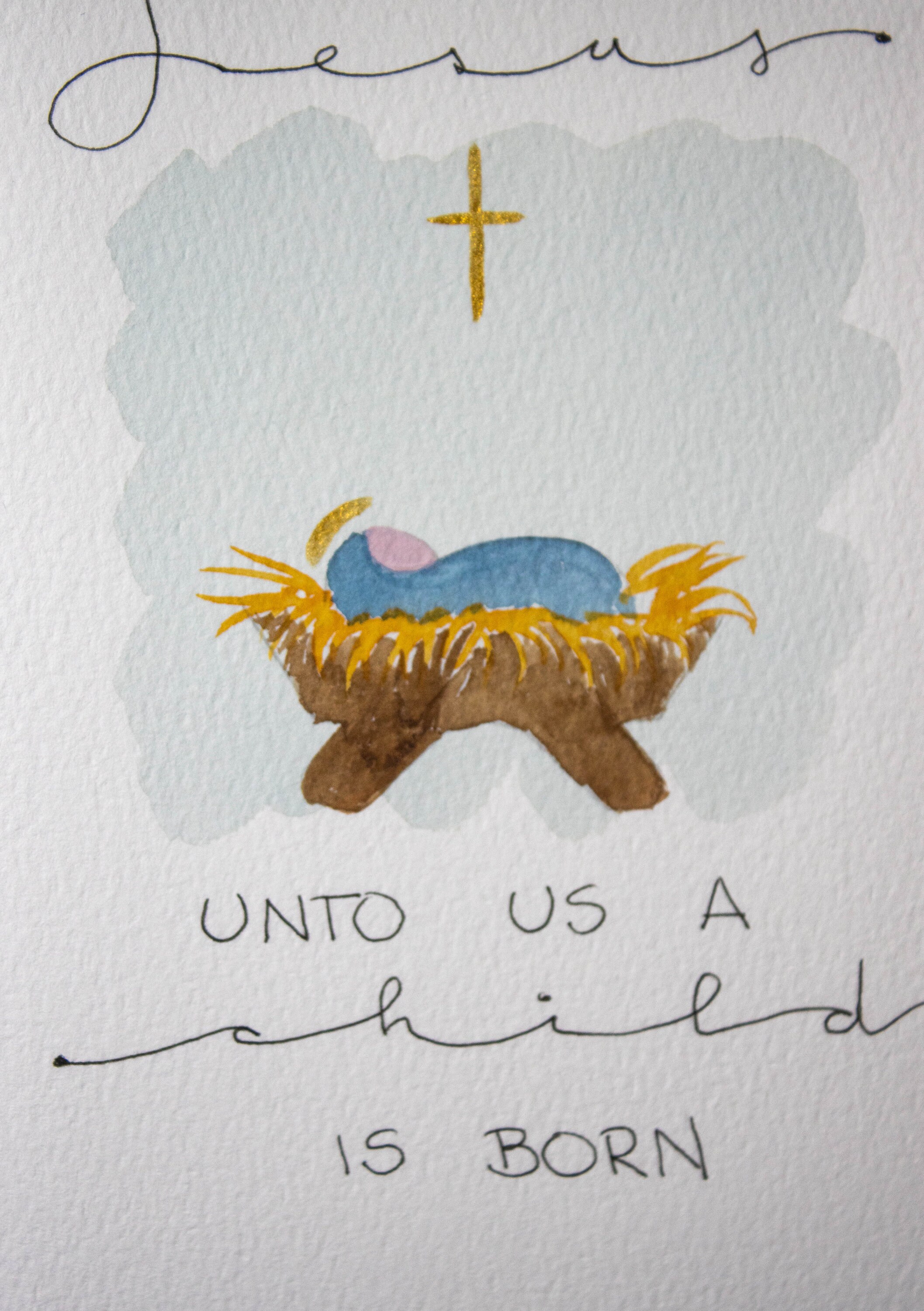 Christmas Unto Us a Child is Born Side - Etsy
