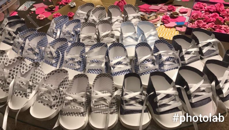 Babyshower Paper Booties/ Shoes, Party Favors, Invitations, Decorations ...