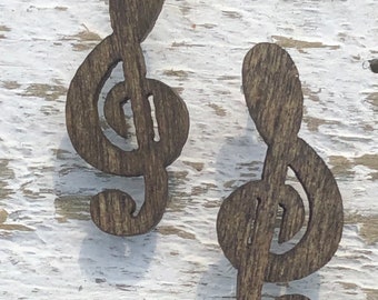 Wood Treble Clef | Etsy
