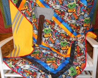Superhero quilt | Etsy