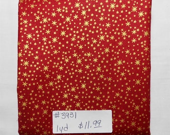 Red star fabric | Etsy