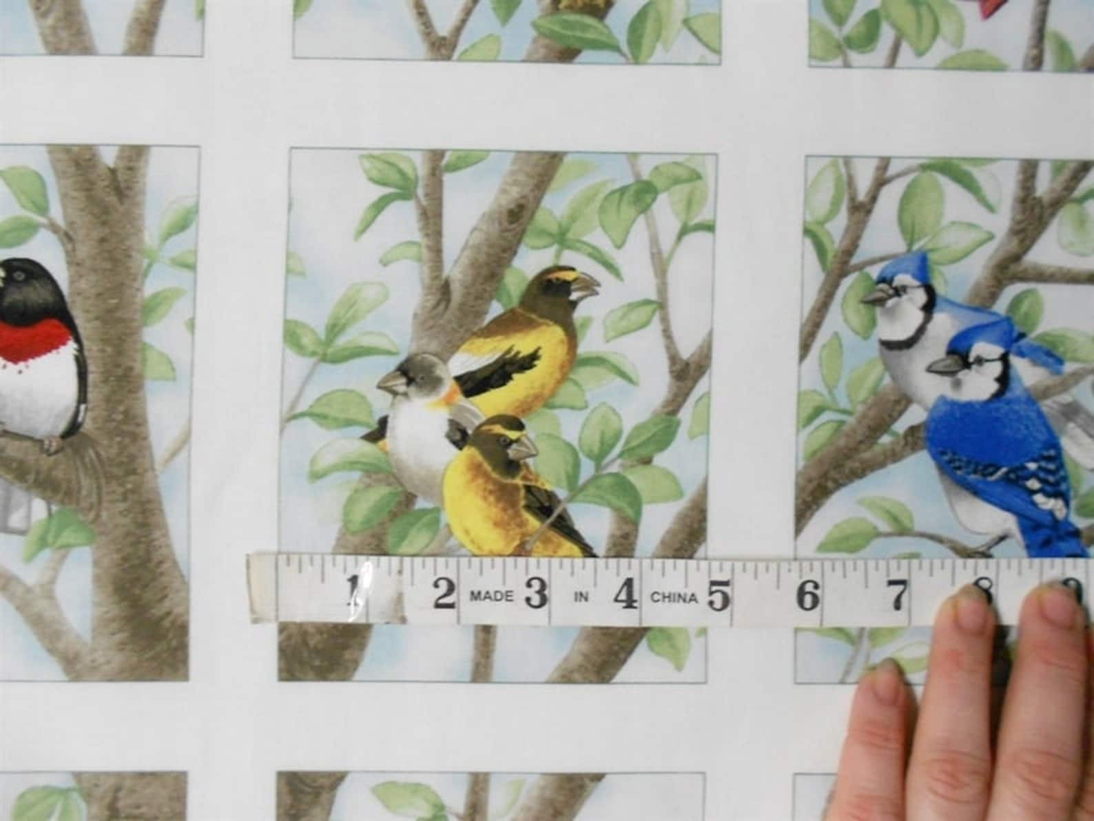 Birds in Tree Fabric Panel 2748-12 Block Panel Approx - Etsy