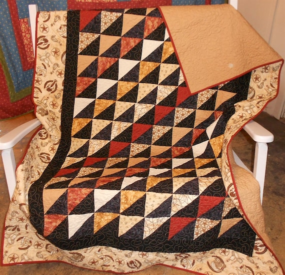 Horse/western/cowboy/cowgirl Quilt 54x82 Twin/full/lap - Etsy