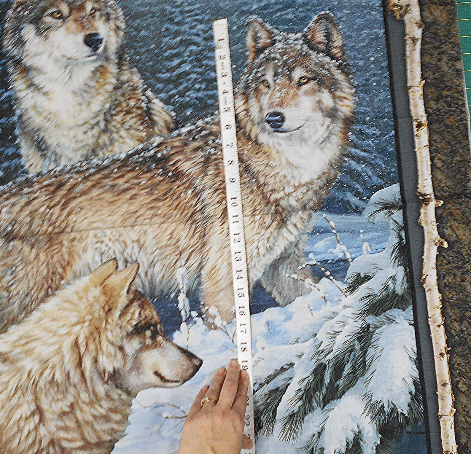 Wolf/wolves Fabric Panel/approx. 36x42 Wild Wings Wolf - Etsy