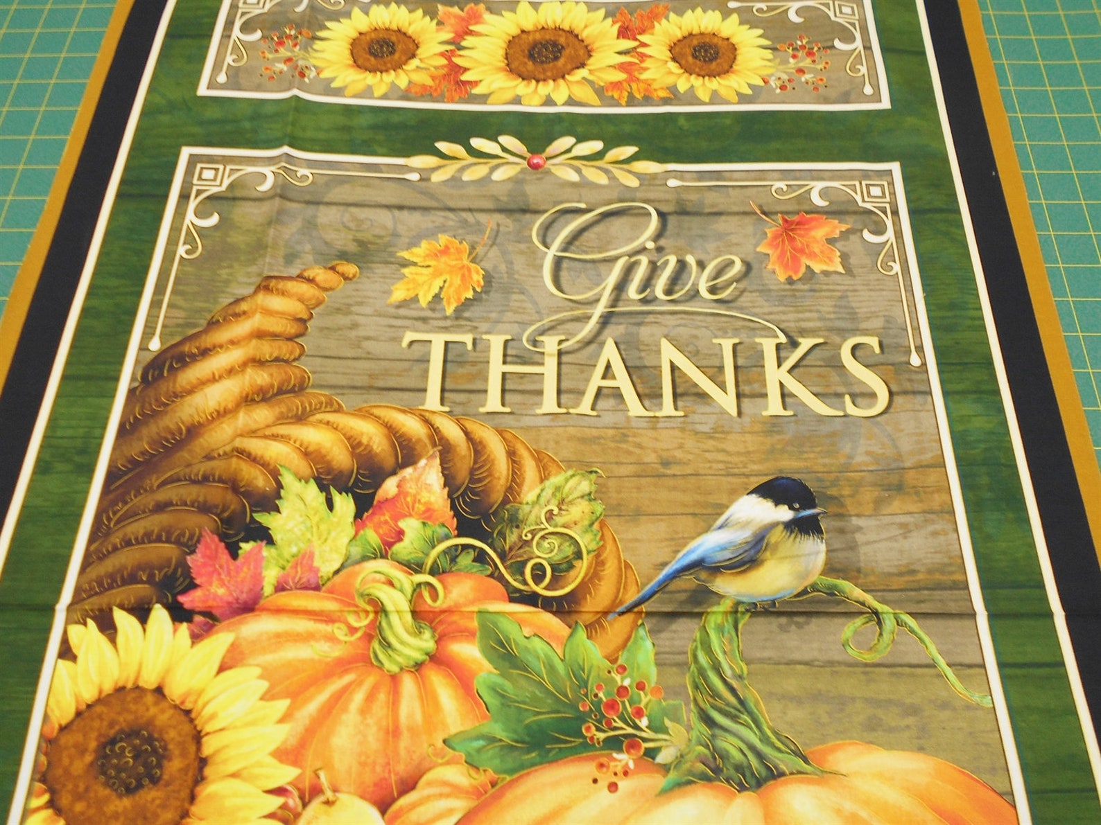 Always Give Thanks Fabric Panel #5248/approx 24x42"/pumpkins Fall ...