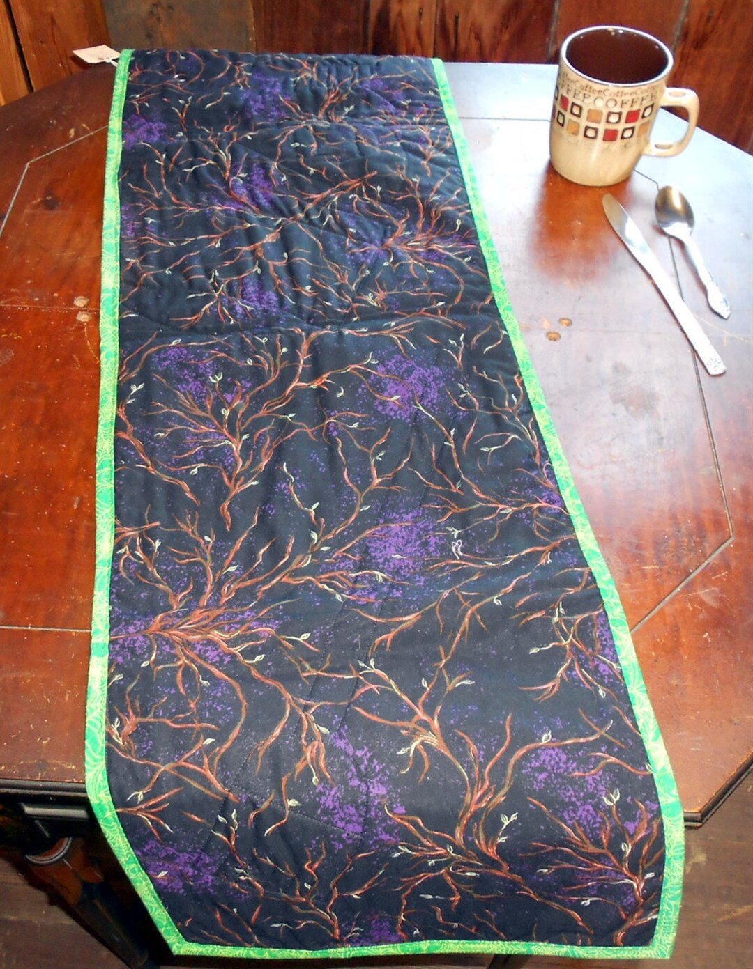 Halloween/fall/autumn Leaves Table Runner 13" X 42" (monsters, Jack-o ...